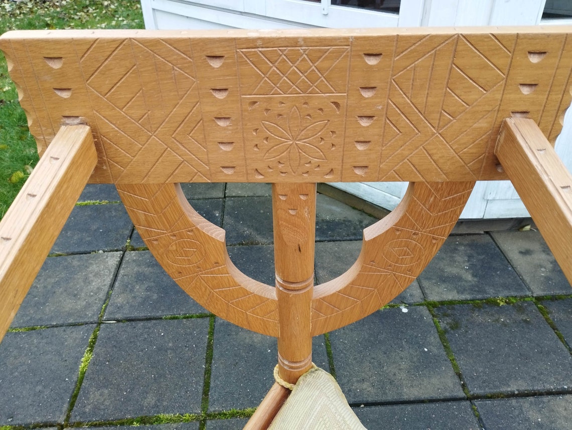 Neo-gothic 3-legged Oak Chair Vintage Antique Monks Stool German From ...