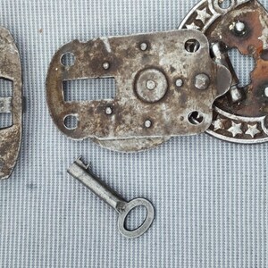 Antique Xixc. Swedish HAND Forged WROUGHT Farm Door Locks Wall ...