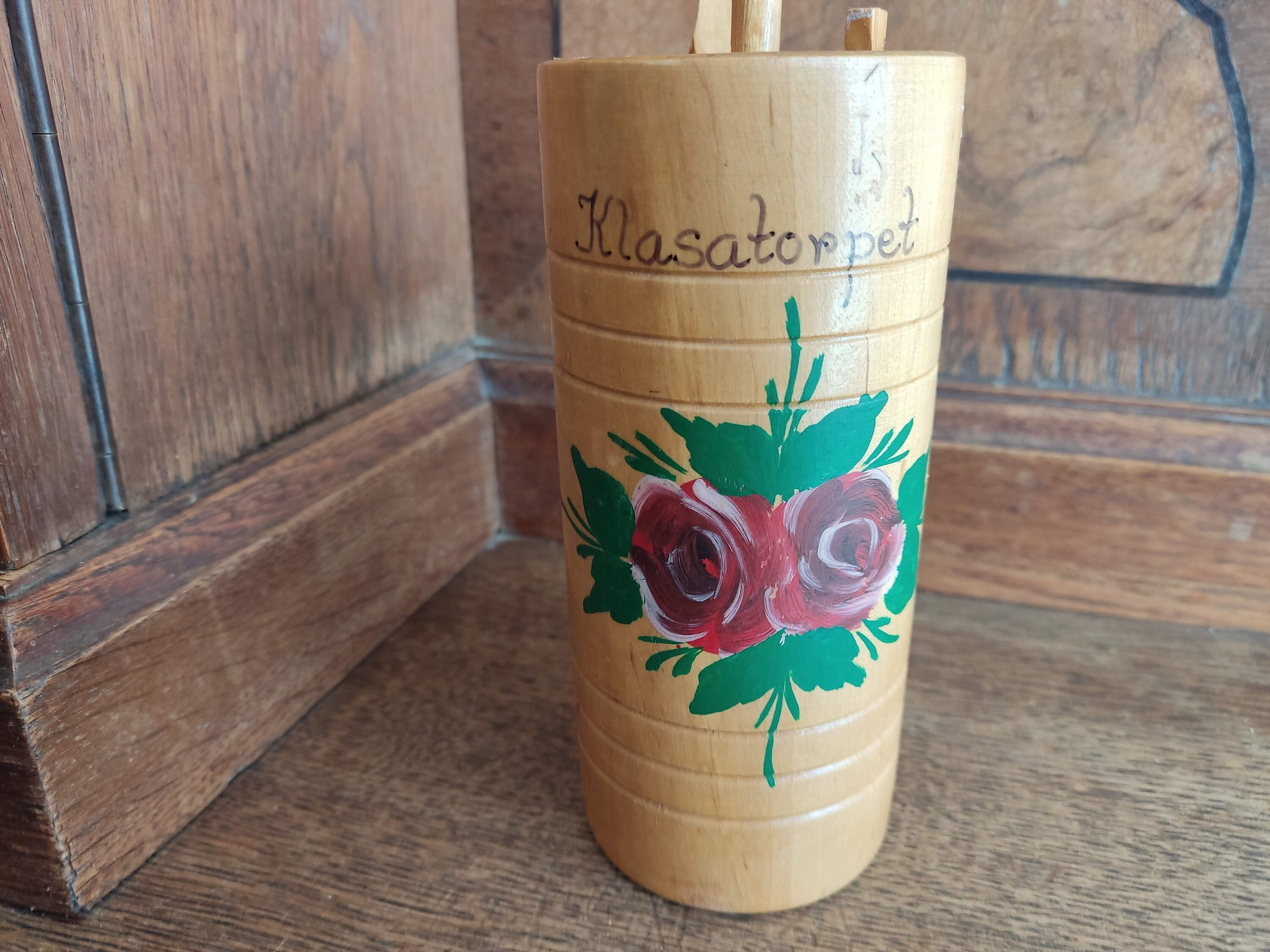 Wooden Butter Churn Primitive Vintage Country Decor Plunger-type Butter ...