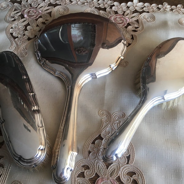 Silver Vanity Set - Etsy