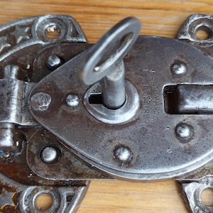 Antique Xixc. Swedish HAND Forged WROUGHT Farm Door Locks Wall ...