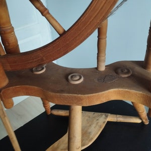 Rare Vintage Swedish Wheel Parlor Wooden Spinning WHEEL With Wheel 26 ...