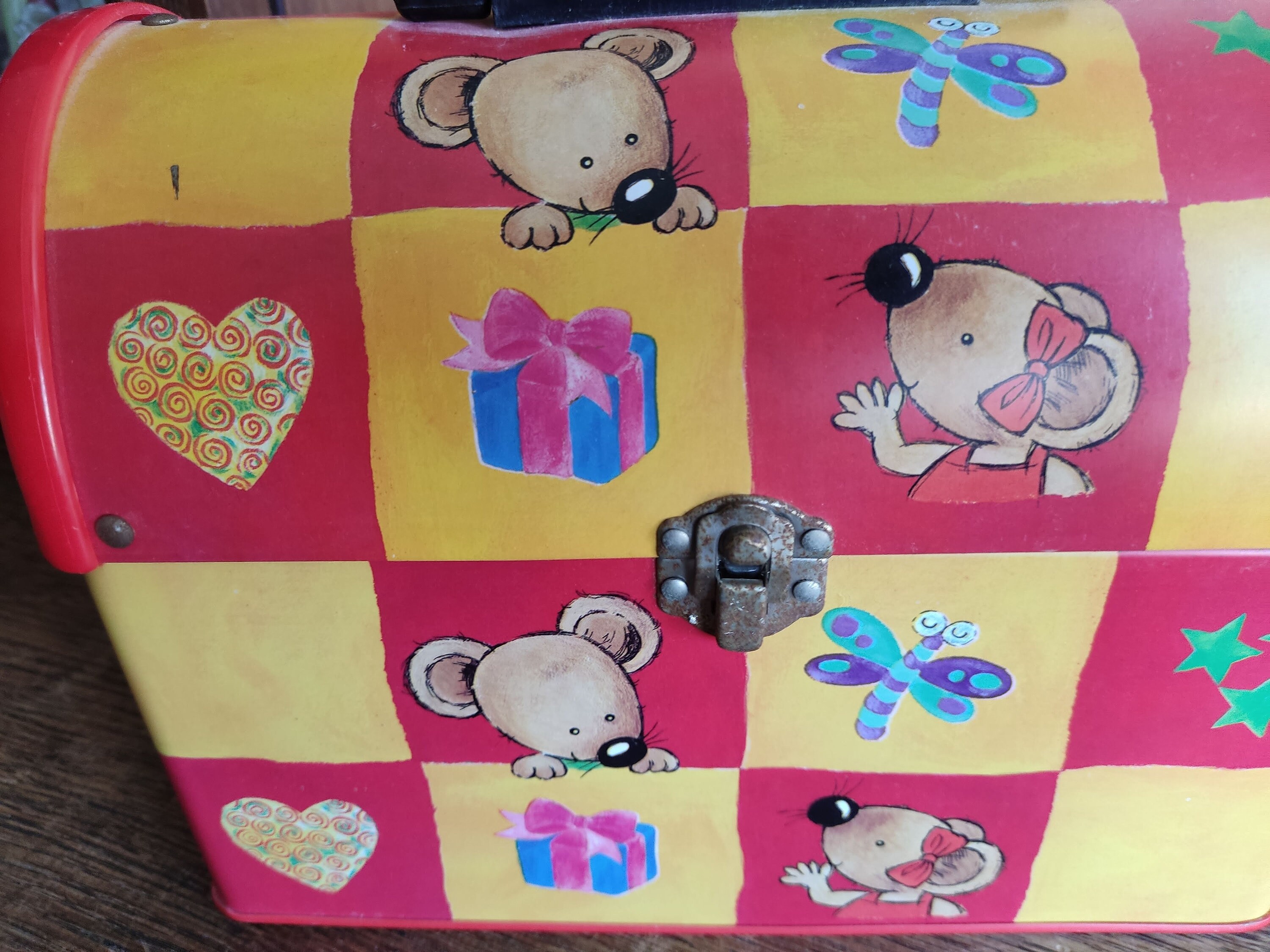 RARE Vintage 1950's Walt Disney's Mickey and Minnie Mouse Tin Toy Box ...