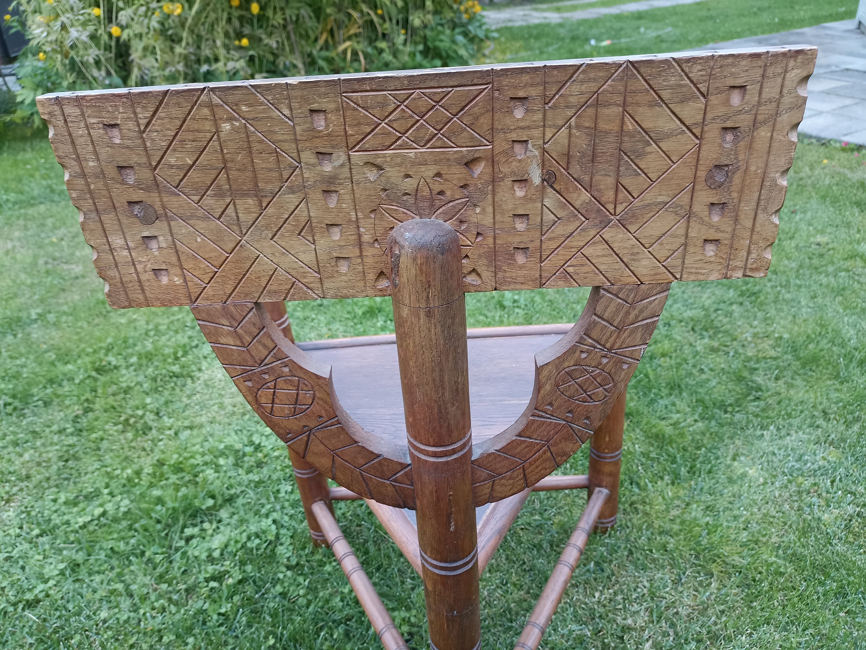 Neo-gothic 3-legged Oak Chair Vintage Antique Monks Stool German From ...
