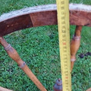 Rare Vintage Swedish Wheel Parlor Wooden Spinning WHEEL With Wheel 26 ...