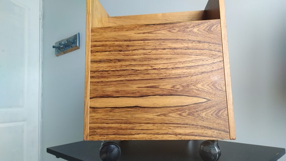 Vintage Norway Rosewood Magazine Rolling Record Album… - Gem