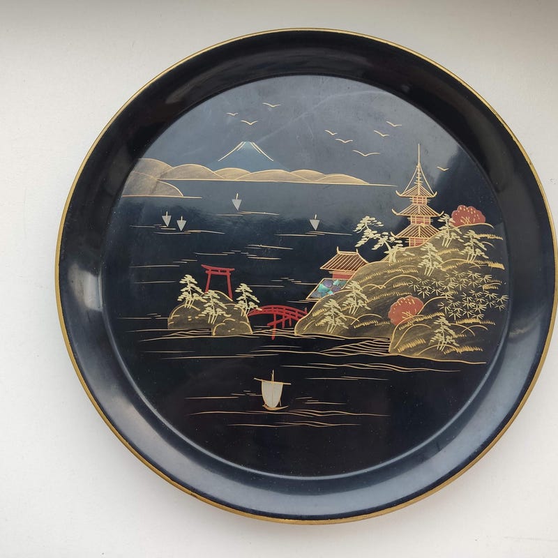 Wooden Japanese Plate - Etsy