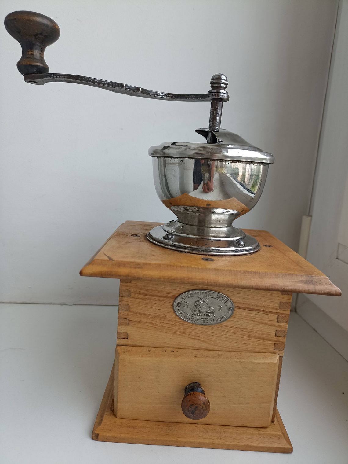 Antique German Wood Metal Coffee Grinder Mill in Working Condition. - Etsy