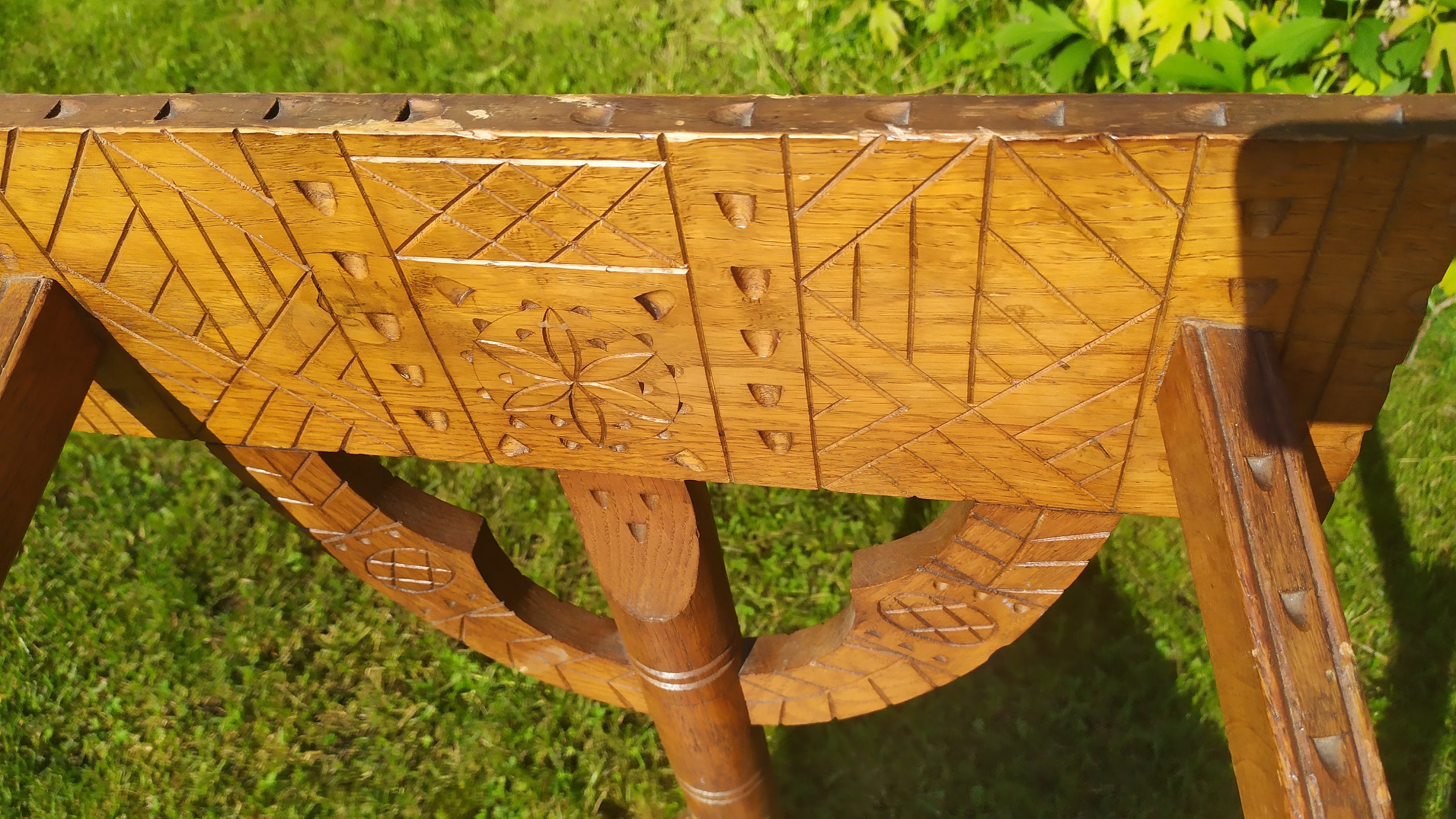 Neo-gothic 3-legged Oak Chair Vintage Antique Monks Stool German From ...