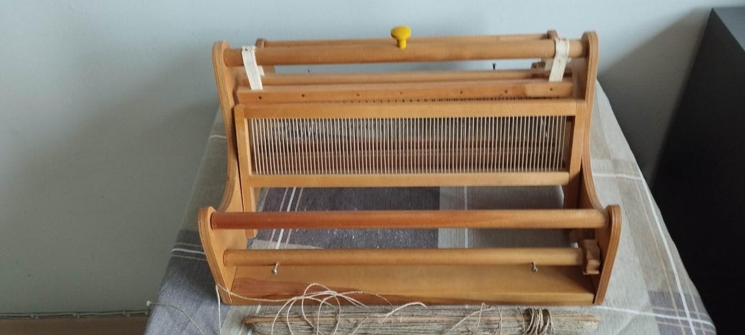 Vintage 1970s. Wooden Estonian Tabletop Weaving Loom in Working ...