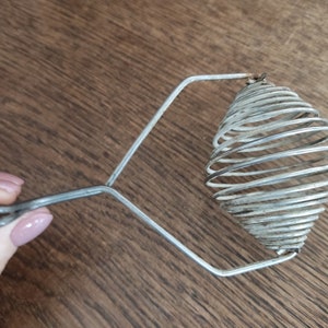Primitive Antique Whis, Flour Wand, Unusual Wire Whisk Hand Held Egg ...