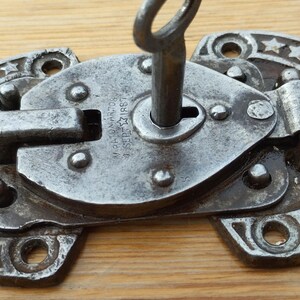 Antique Xixc. Swedish HAND Forged WROUGHT Farm Door Locks Wall ...