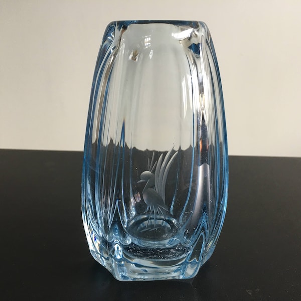 Blue Art Glass Vase - Etsy