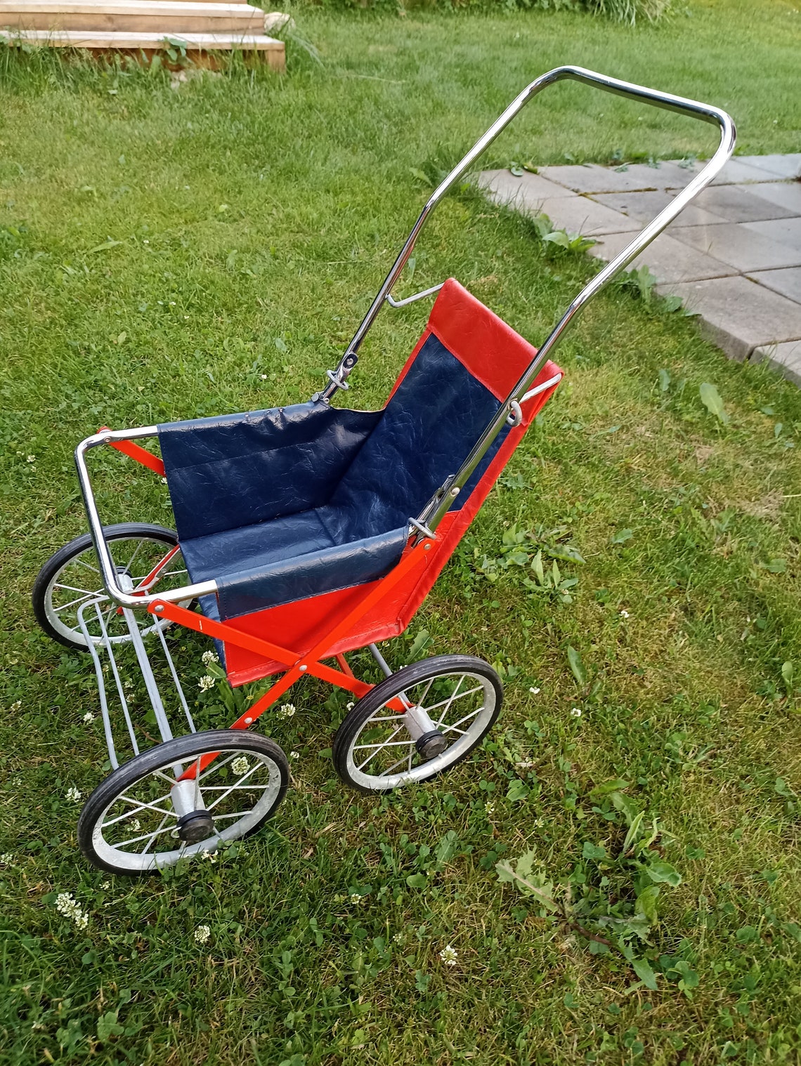 Swedish Midcentury Vintage Toy Metal Doll Carriage Stroller Buggies ...