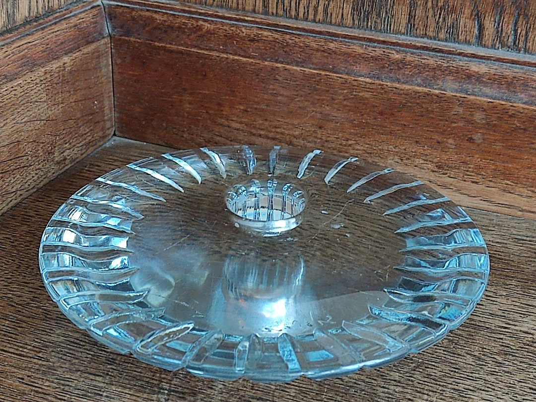Vintage Large ORREFORS Blue Glass Candle Holder, Art Glass, Sweden ...