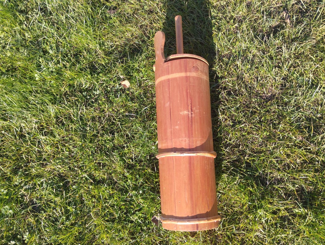 Antique Swedish Wooden Butter Churn Primitive Vintage Country Plunger ...