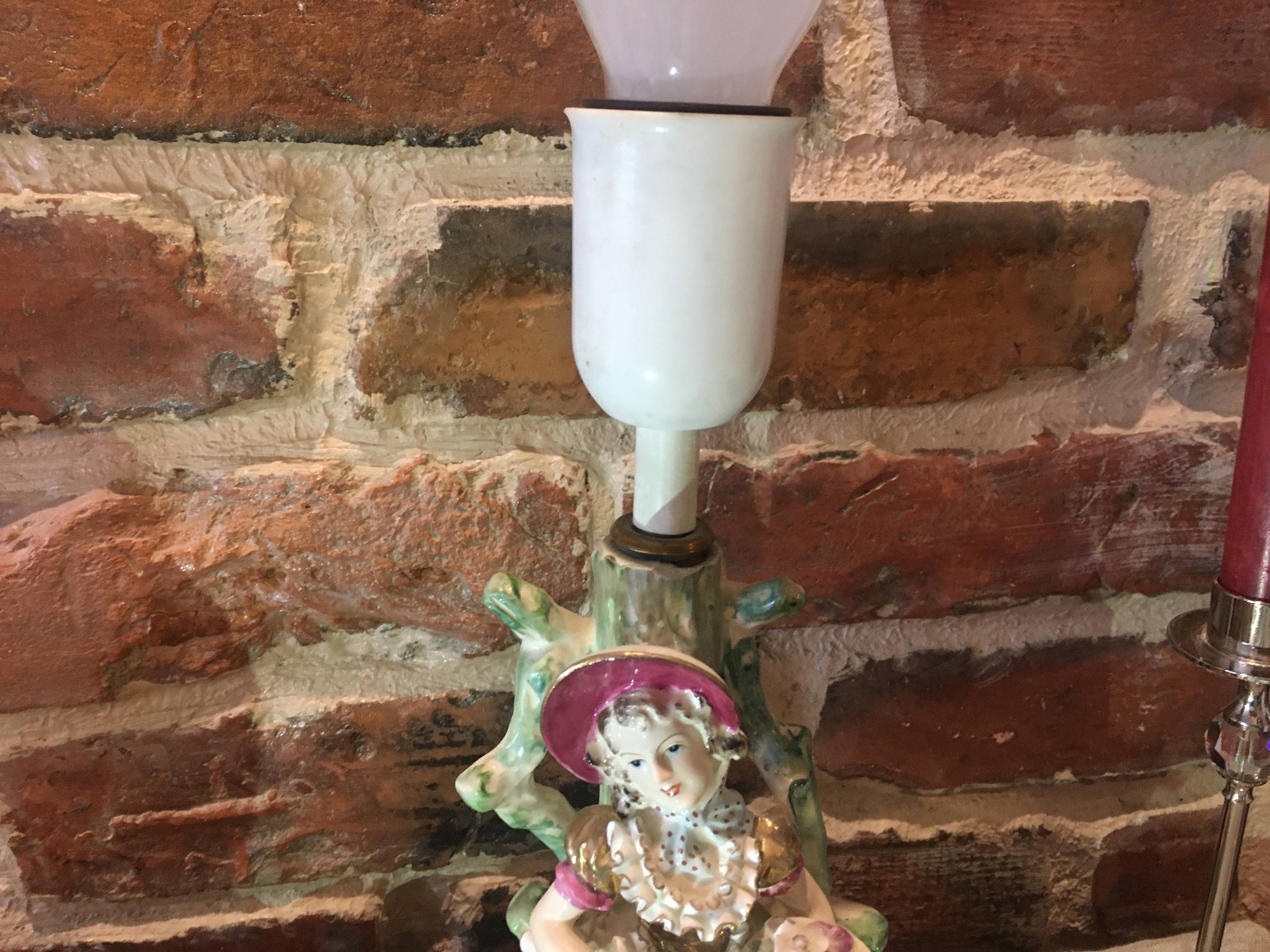 Manner Figural Porcelain Table Lamp - Etsy