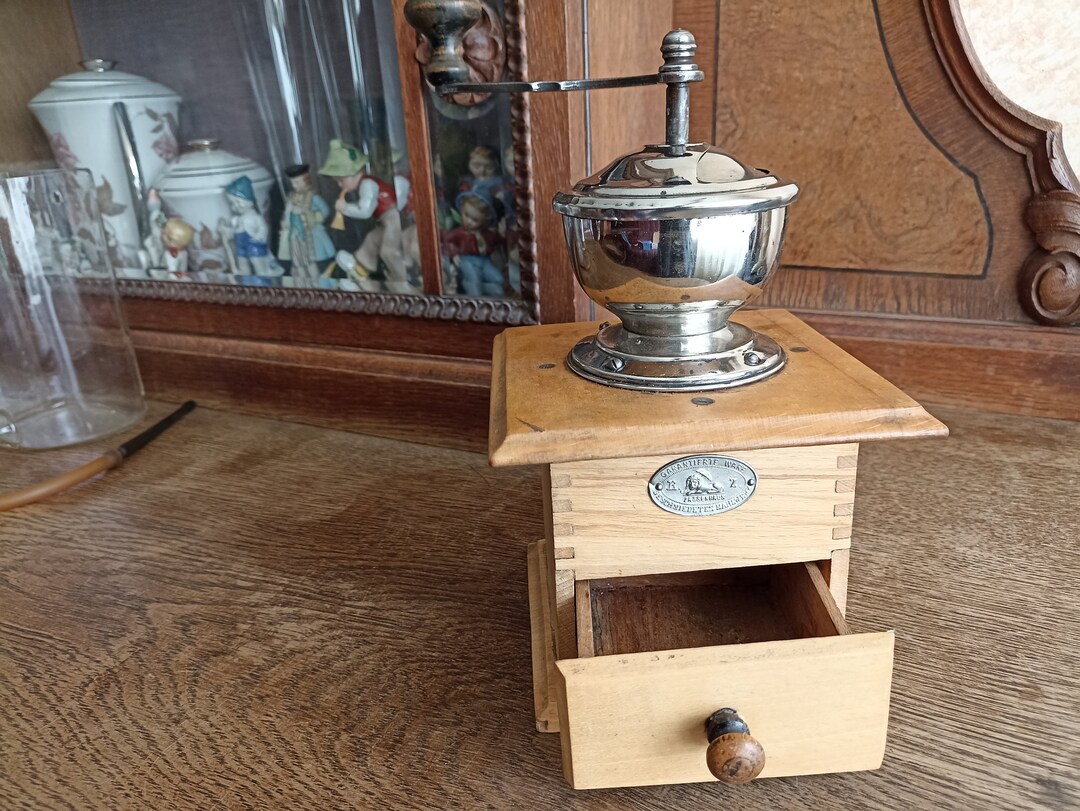 Antique German Wood Metal Coffee Grinder Mill in Working Condition. - Etsy