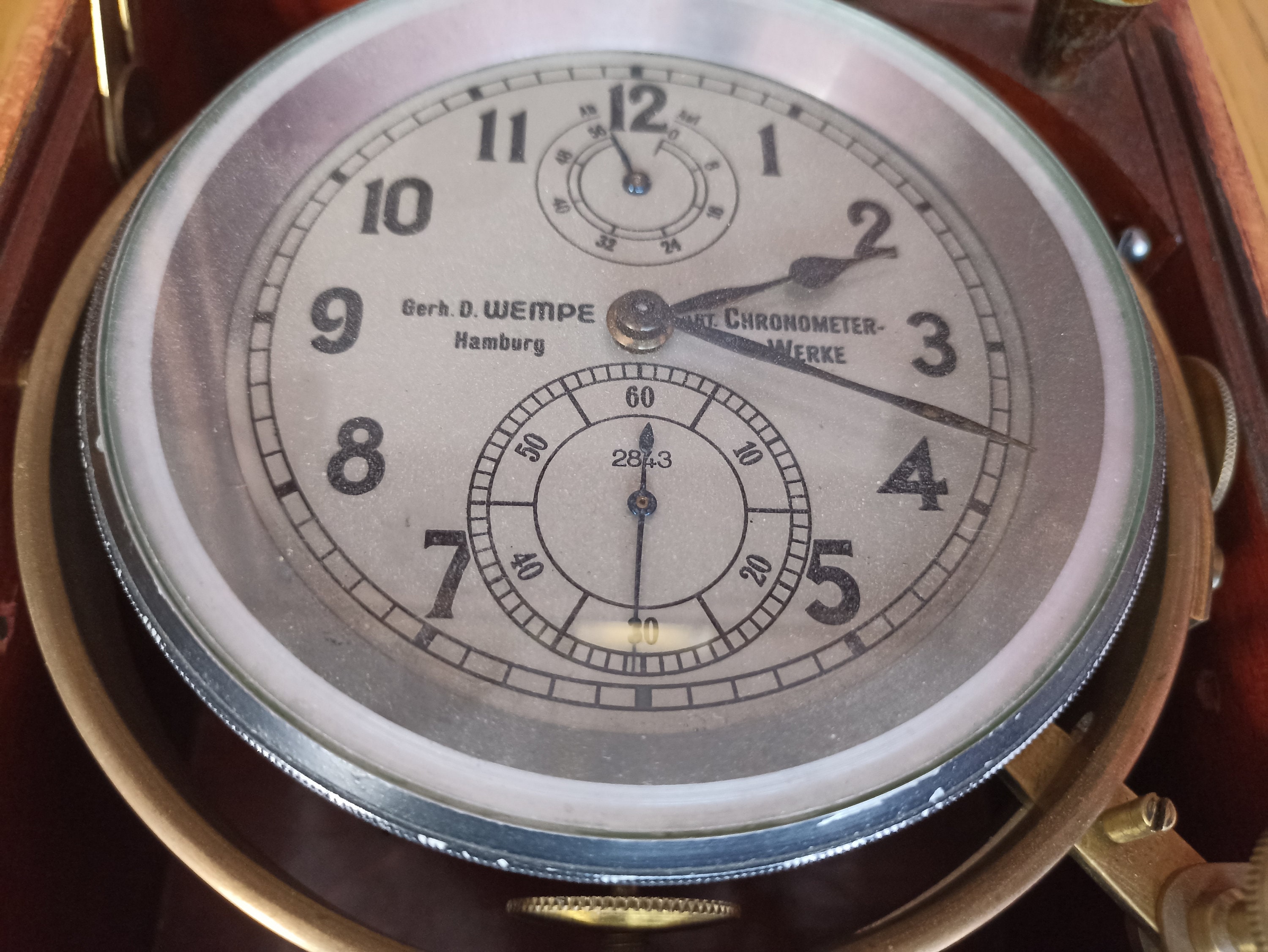 Old 1943 Original Nautical Ships German Chronometer Gerh. Wempe Hamburg ...