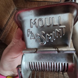 Vintage French Mouli Grater, Removable Barrel Hand-operated Collectible ...