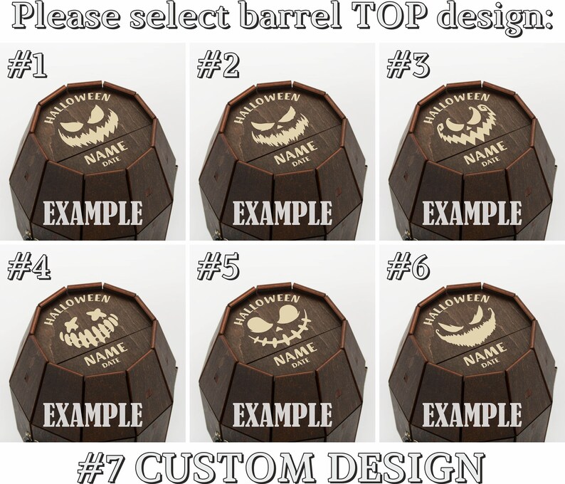 Halloween Gift Personalized Set of Shots in a Wooden Barrel, Happy ...