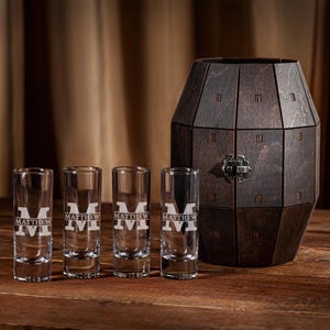 Unique Christmas and New Year Gift , Personalized Shot Glass Set in ...