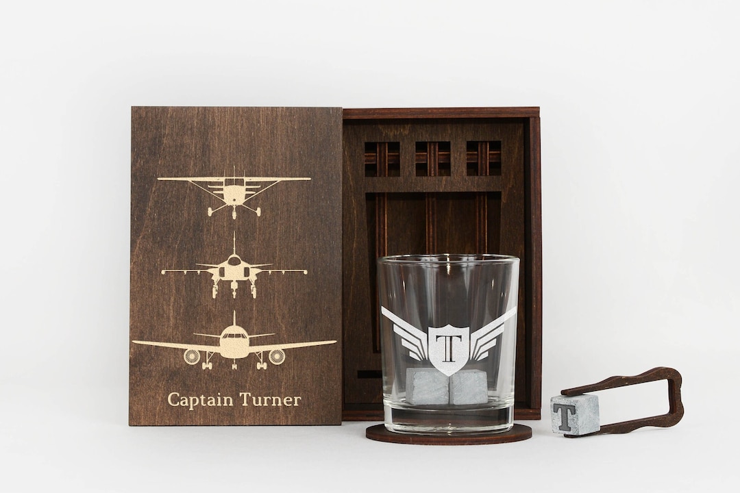 Personalized Pilot Gift, Aviator Gift, Pilot Retirement Gift, Whiskey ...