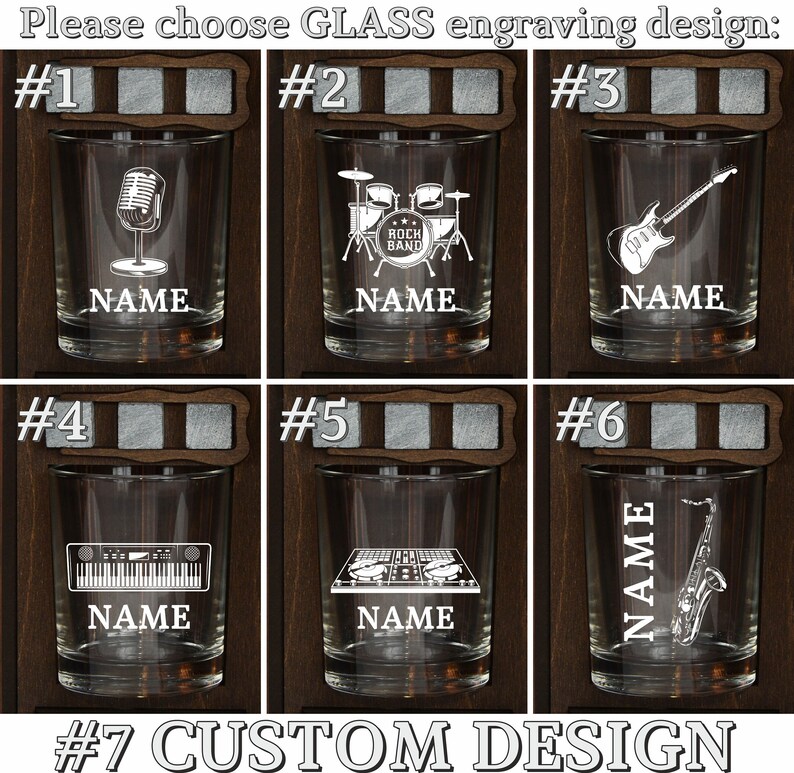 Musician Gift for a Guitarist, Drummer, Singer Personalized Whiskey ...