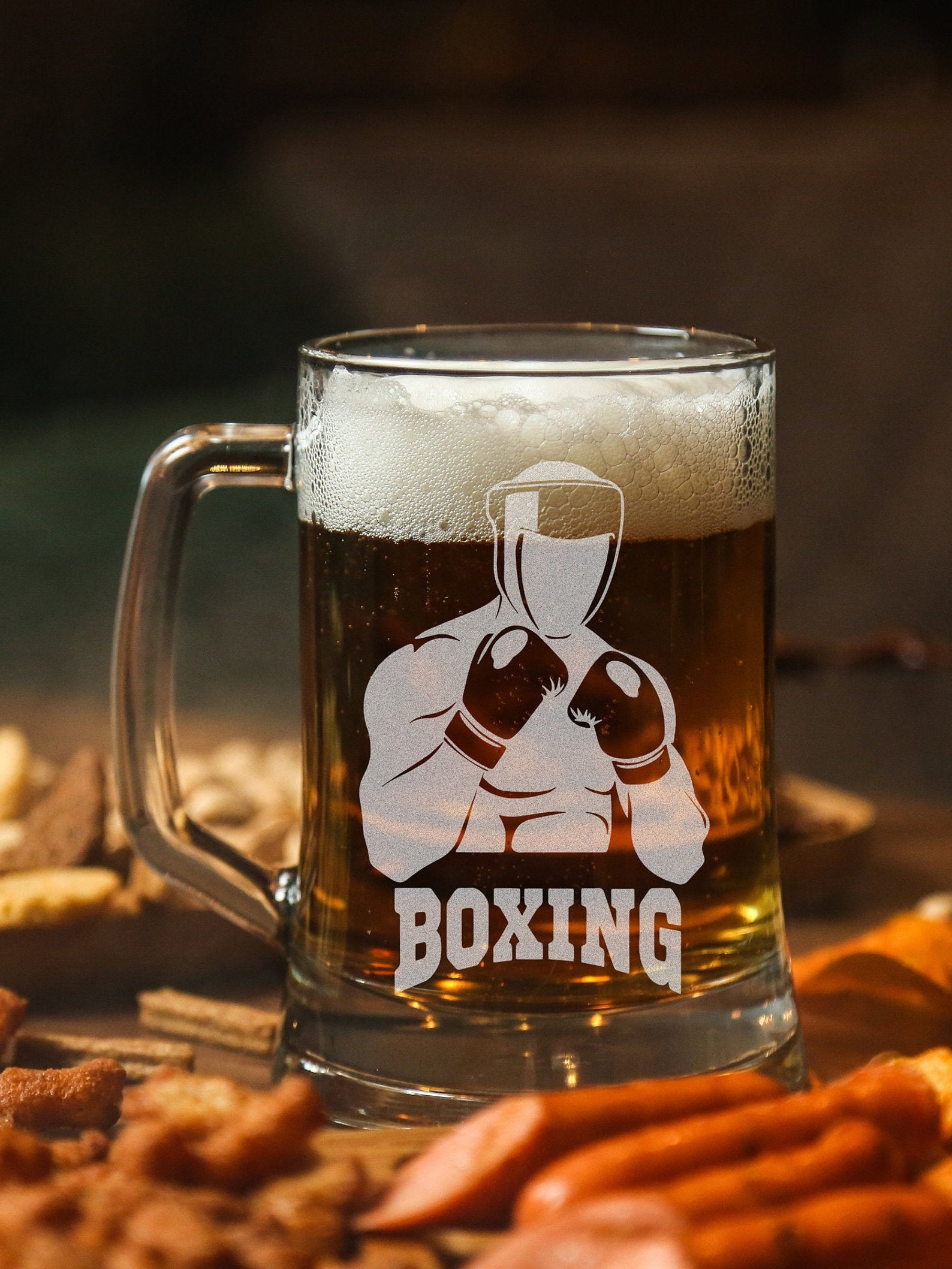 BOXING Beer Mug Engraved BOXING Gift for man Beer Lover Gift | Etsy