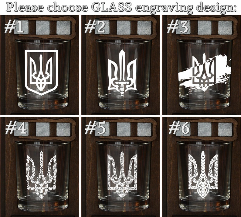Stand With Ukraine, Whiskey Glasses Set in Wooden Barrel, Ukrainian ...