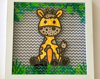 Giraffe Shadow Box - Etsy