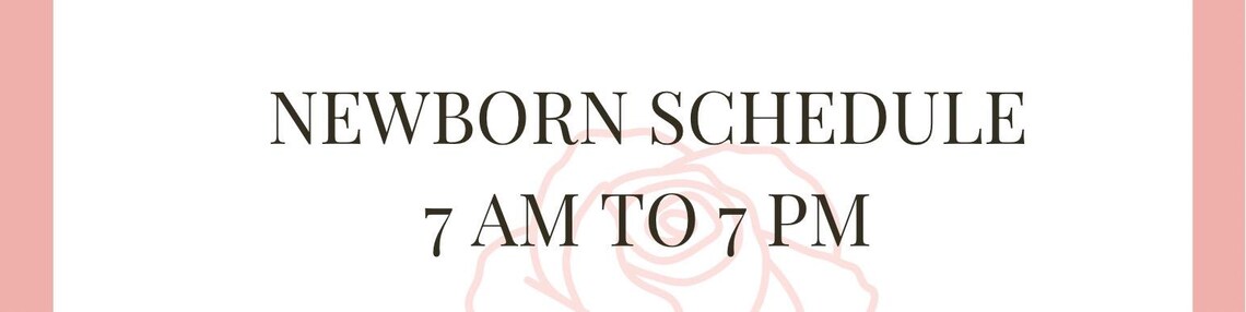 Digital Download | Newborn Daily Schedule | 7am-7pm Routine Planner ...