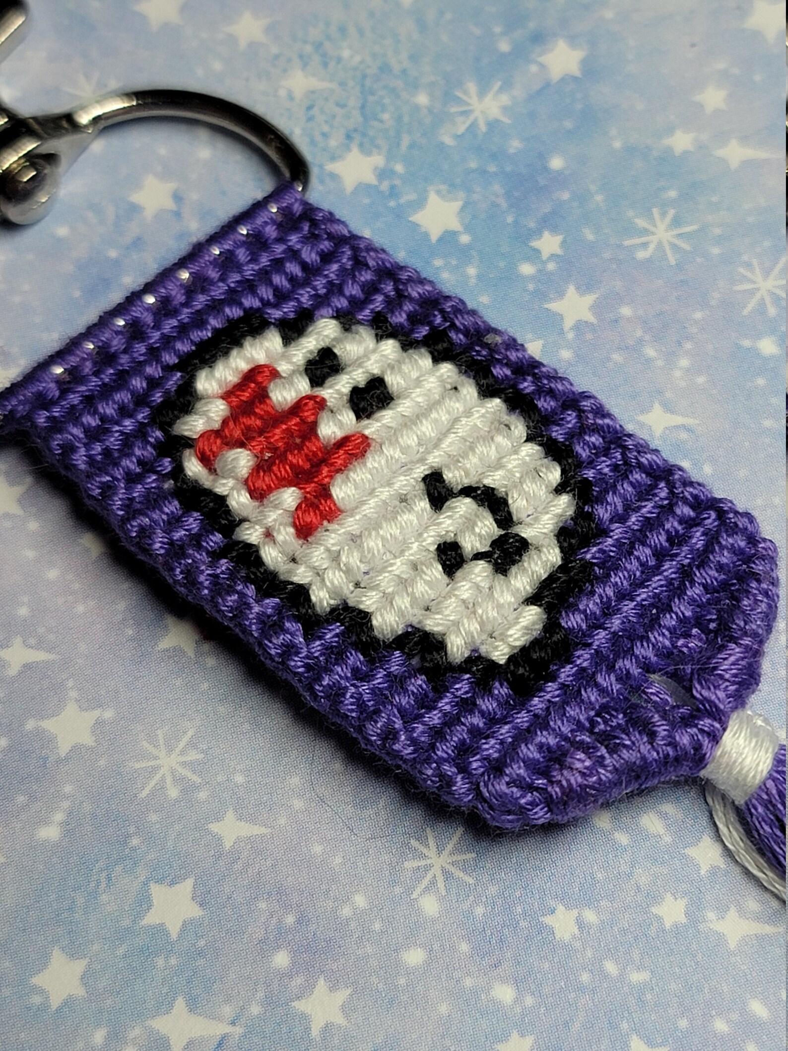 Super Mario BOO Ghost Keychain | Handwoven Friendship Bracelet Style ...