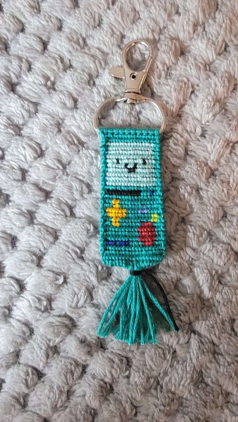 BMO Adventure Time Keychain Set | Handwoven Friendship Bracelet Style ...