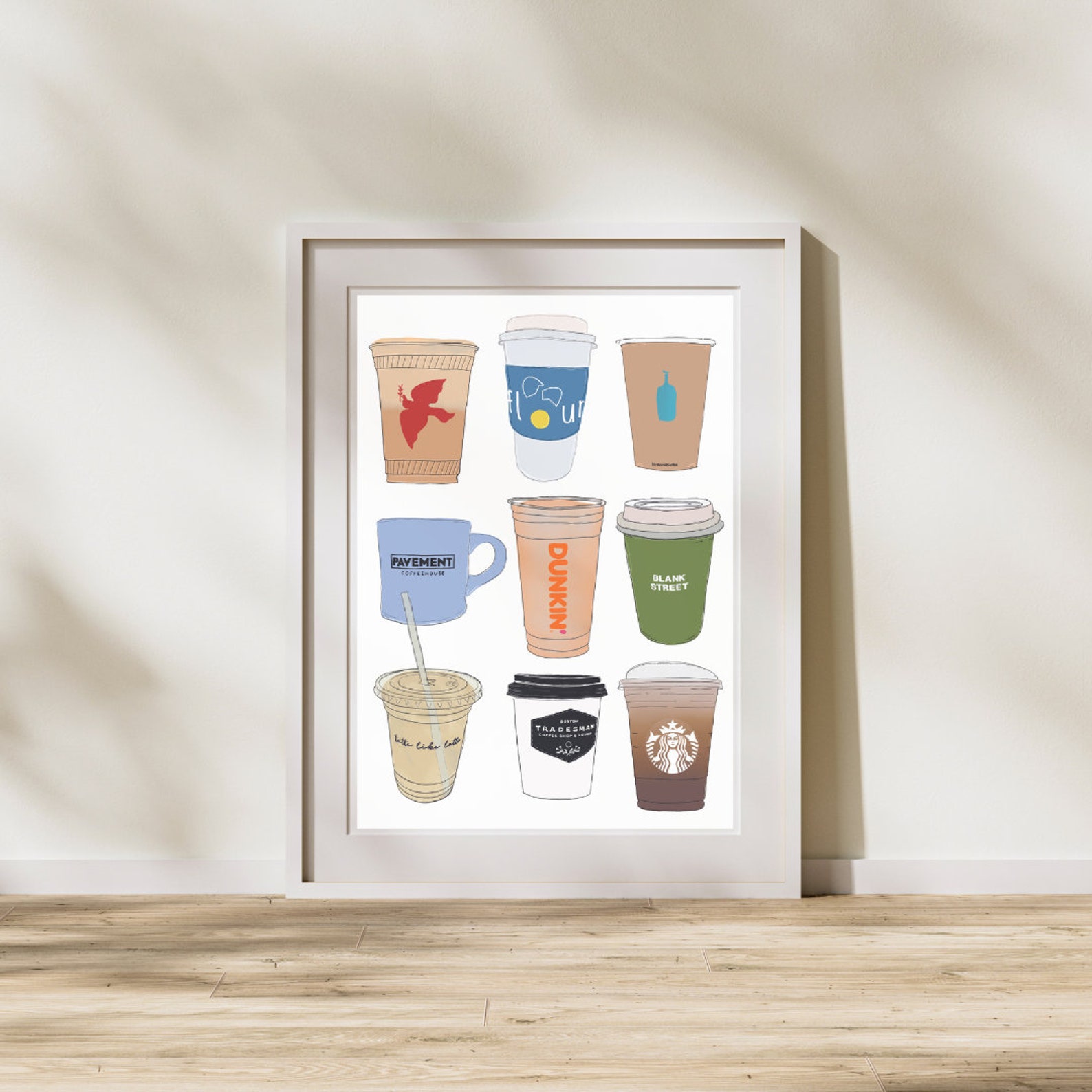 Boston's Best Coffee | Coffee Bar Print | Bar Cart Wall Décor ...