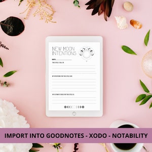 New Moon Intention Setting; Goal Setting Printable; Moon Phases ...