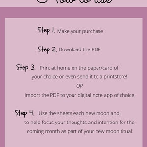 New Moon Intention Setting; Goal Setting Printable; Moon Phases ...
