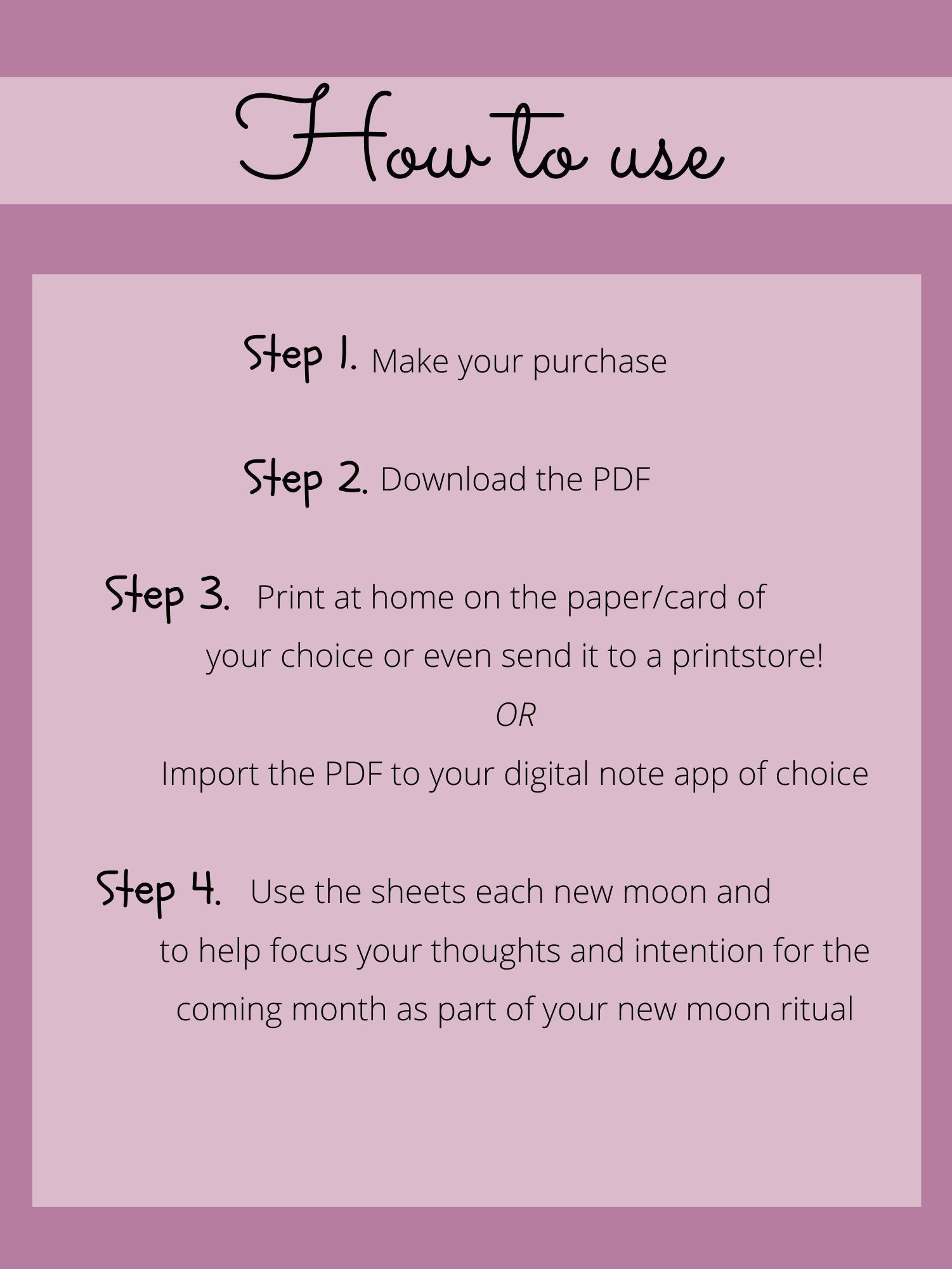 New Moon Intention Setting; Goal Setting Printable; Moon Phases ...