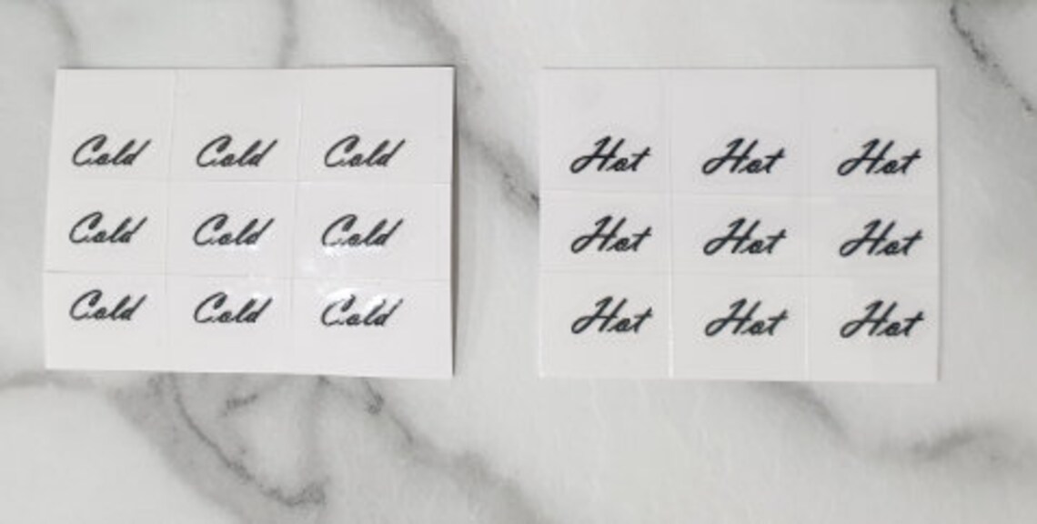 STICK-A-TAP Vinyl Replacement Tap Transfer Stickers for Kitchen or ...