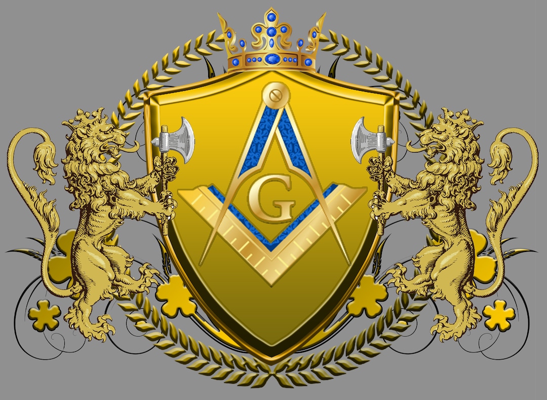 Masonic Coat of Arms PNG | JPG - Etsy