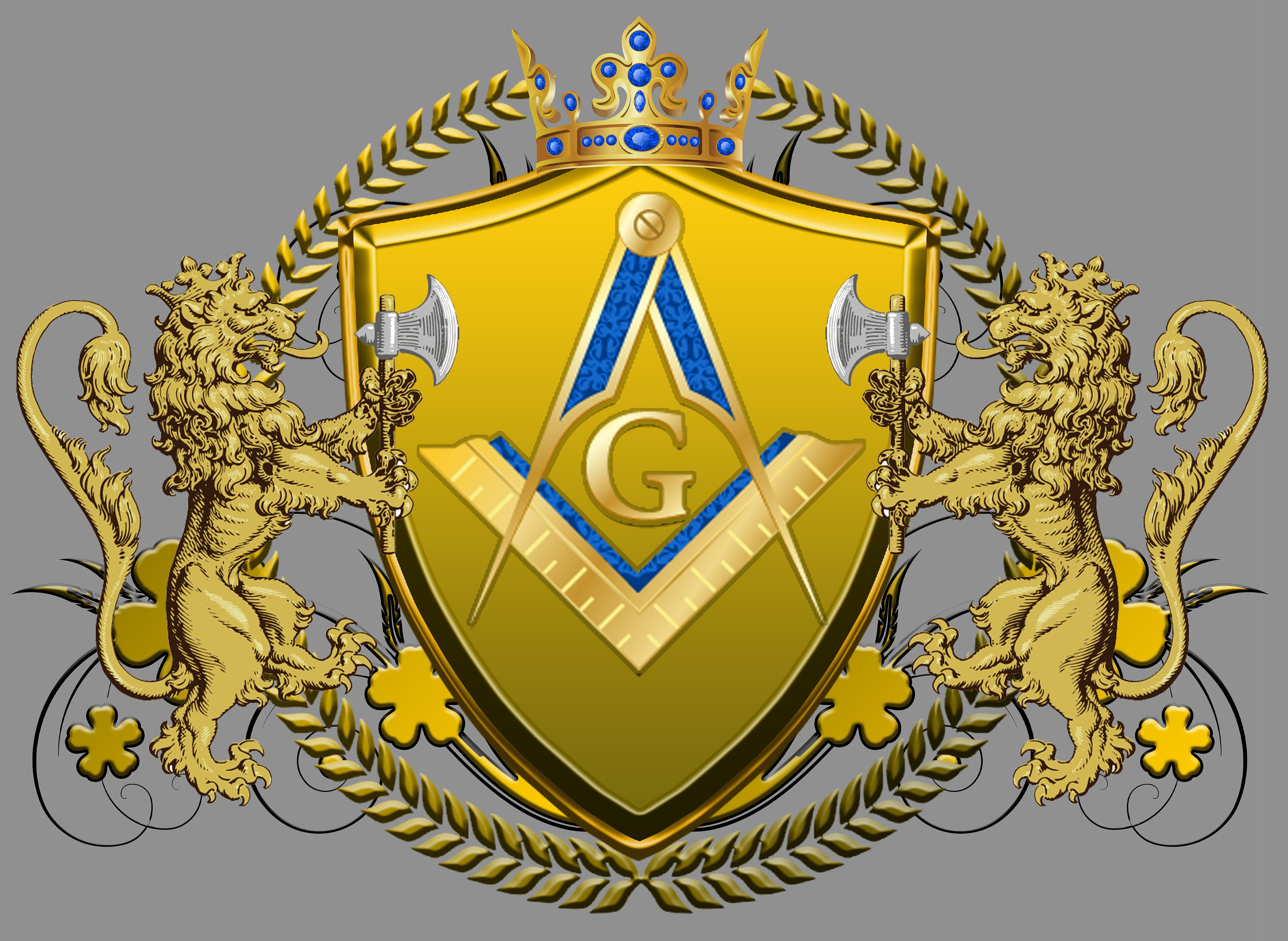 Masonic Coat of Arms PNG | JPG - Etsy