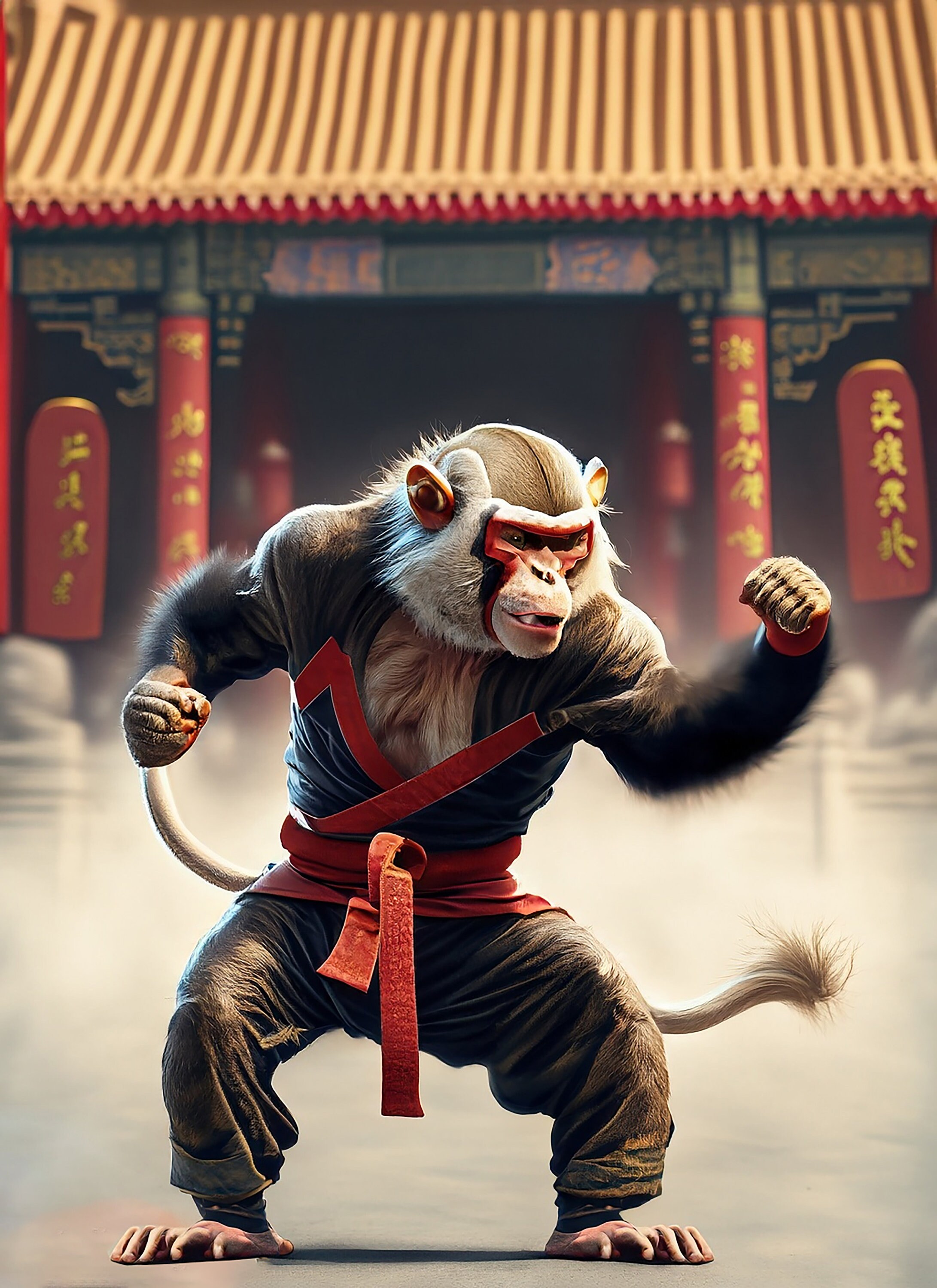 Monkey Kung Fu Panda Drawing