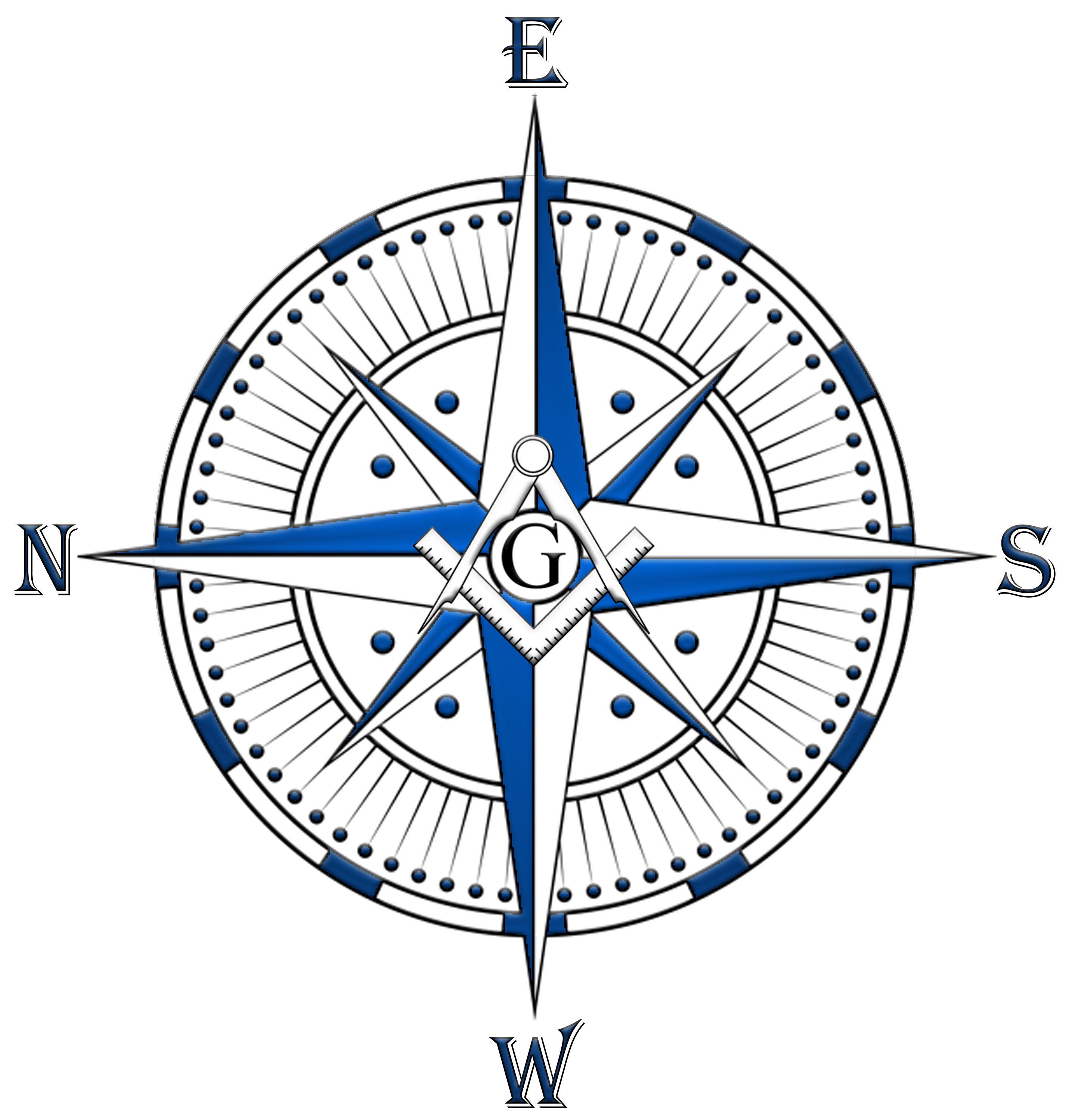 Masonic Compass Rose PNG | JPG - Etsy