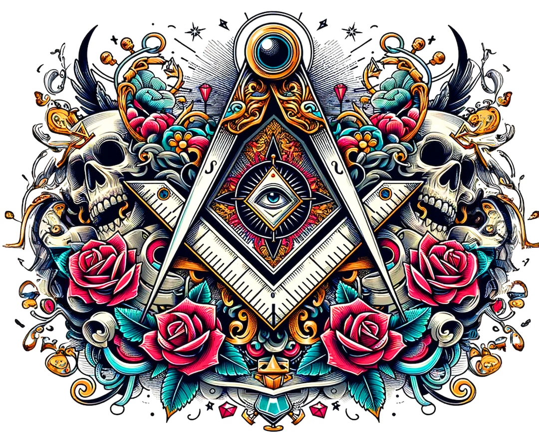 Masonic Tattoo Art JPG | PNG - Etsy