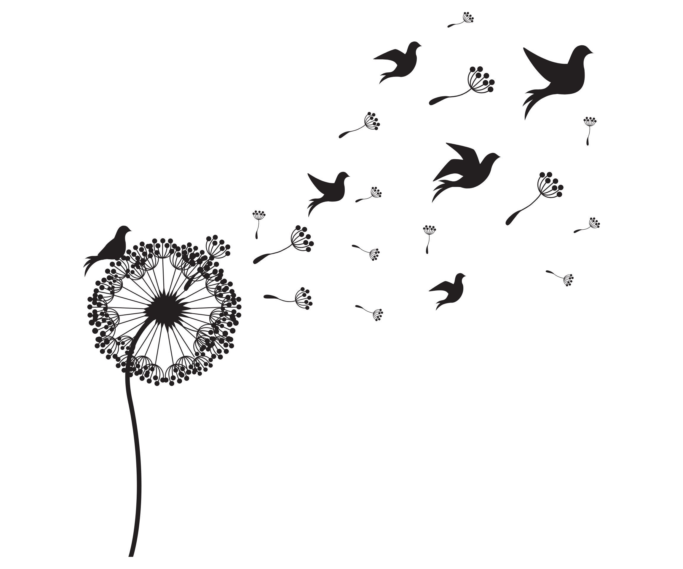 Blowing Dandelion Birds