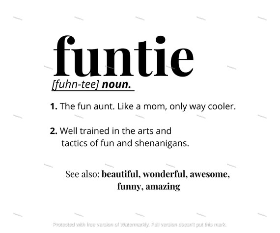 Funtie SVG Funtie definición SVG Funny Aunt Svg Fun aunt | Etsy España
