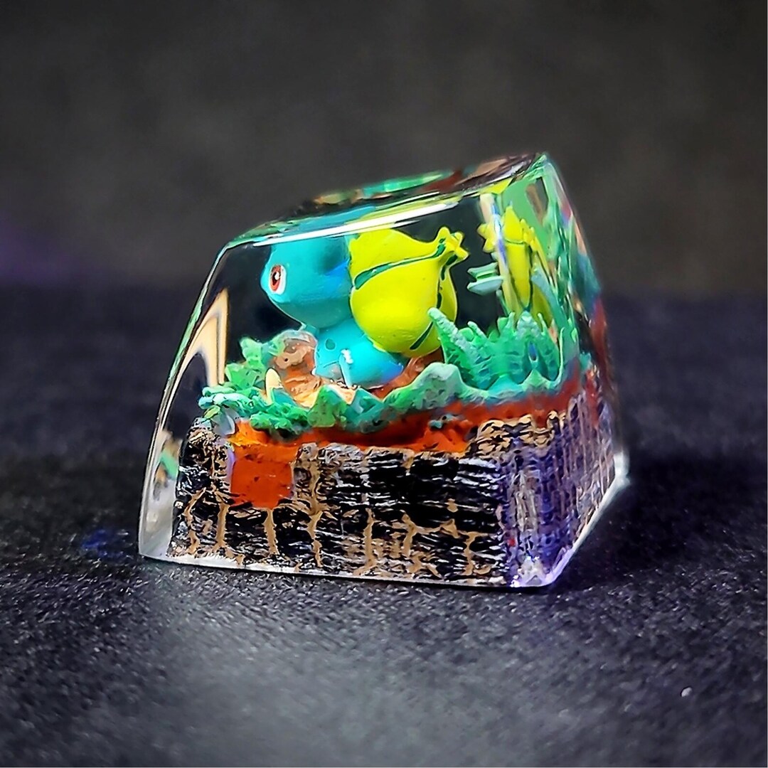 Pokem.on Bulb.asaur Artisan Keycaps Epoxy Resin - Etsy