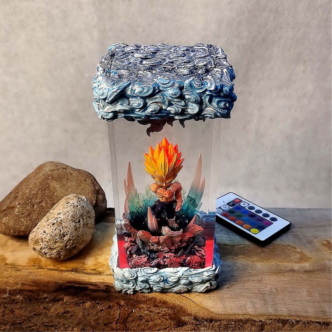 Dragon Ball Vegeta Chibi Diorama Epoxy Resin Lamp, Night Light ...