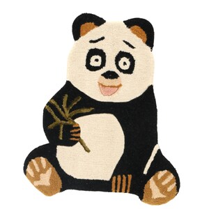 Eastern Indian Hand-tufted Panda Accent Rug/mat, Panda Spirit Animal ...