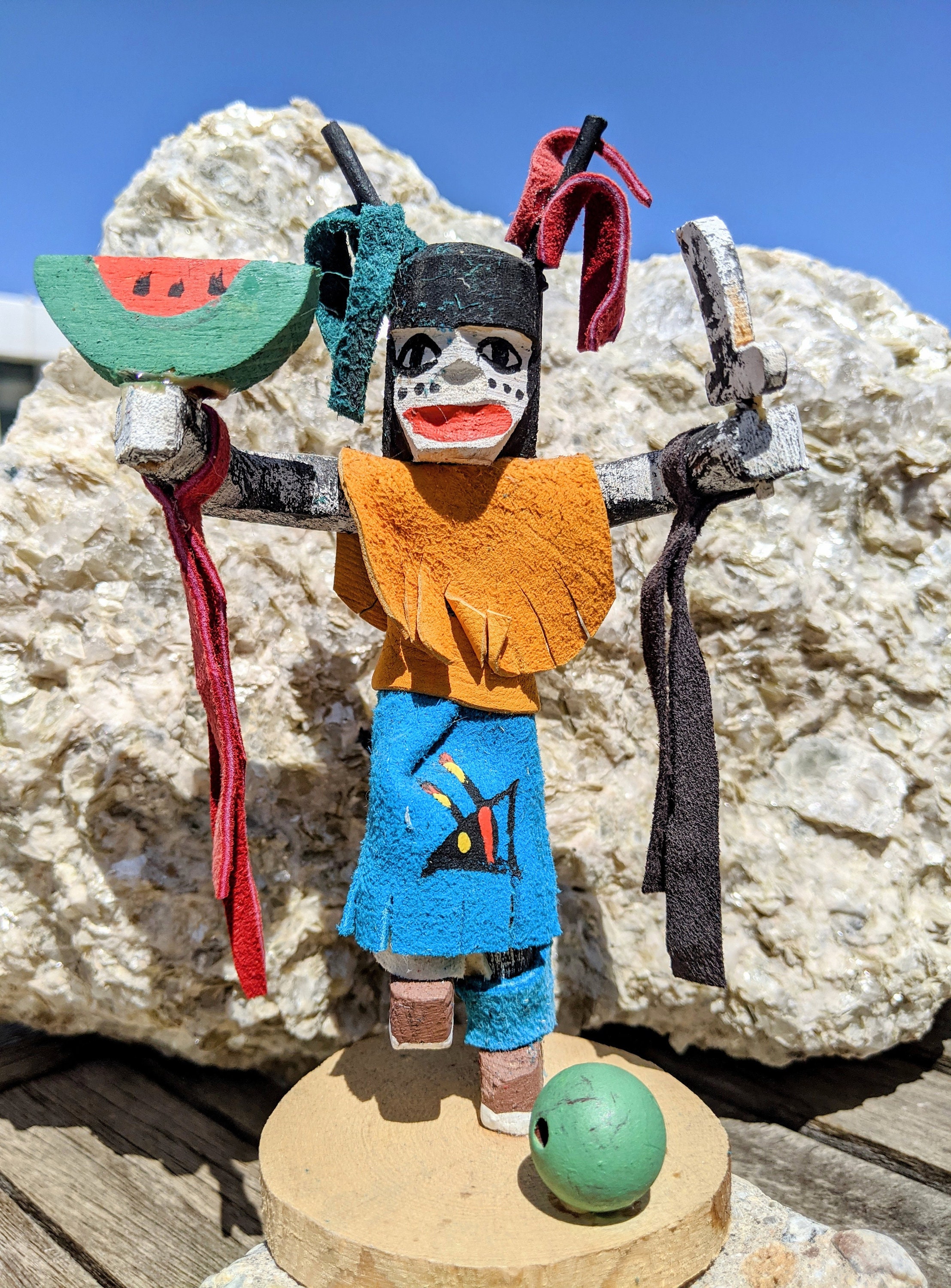 Native American Begay Wooden Kachina Doll Clown | Etsy